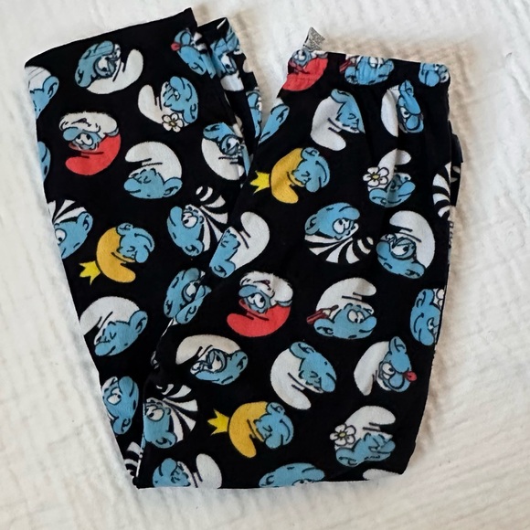 Intimates & Sleepwear | Smurfs Pajama Pants Black And Blue | Poshmark